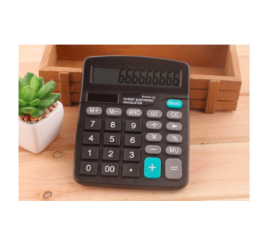 Office Electronic Calculator LCD Display Two-way Power 12 Digits Solar ...