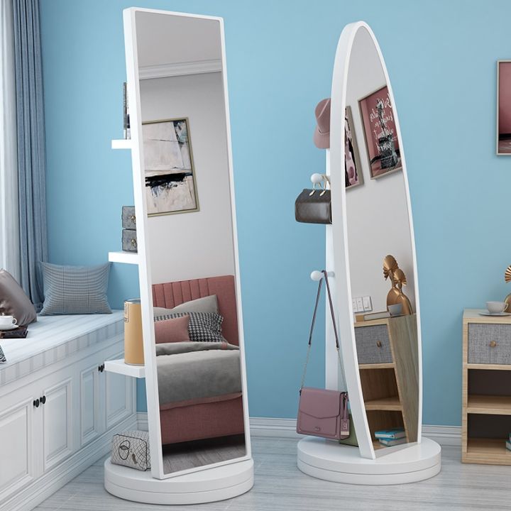 Full Mirror Dressing Floor Mirror Girls' Home Bedroom Full-Length ...