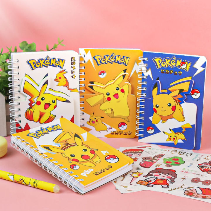 Pikachu notebook small coil book high appearance level anime portable ...