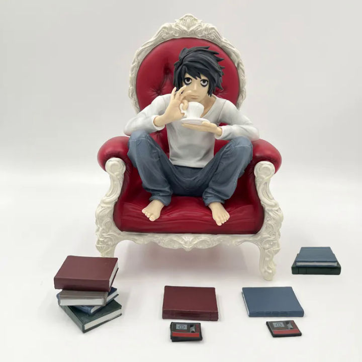 {{ONE}}24ซม. GK Death Note L Lawliet อะนิเมะรูปกาแฟ Watari & L Action ...