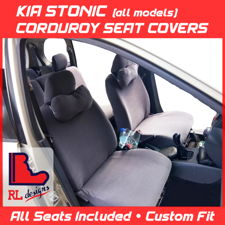 Kia Stonic Corduroy Seat Covers All Seats Included Custom Fit Lazada PH