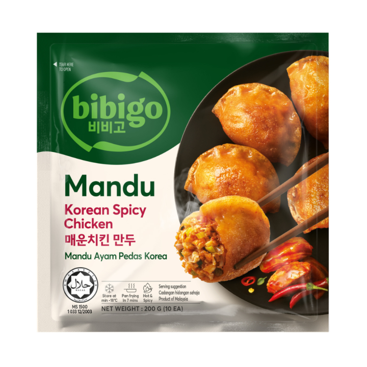 [Klang Valley Only] bibigo Korean Spicy Chicken Mandu 200g | Lazada