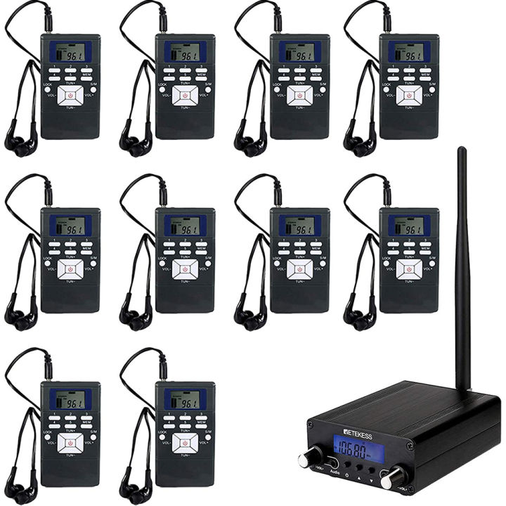Retekess TR508 Wireless FM Broadcast Transmitter, Mini Radio Stereo ...