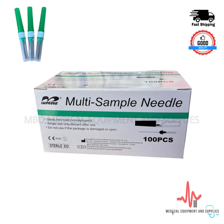 Multi-Sample Needle 21G, 22G, 23G - 100PCS/BOX | Lazada PH