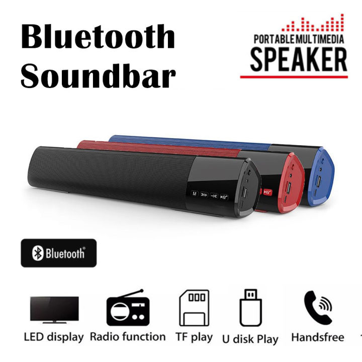 Wireless Bluetooth Soundbar Stick Speaker 3D Surround Subwoofer Speaker ...