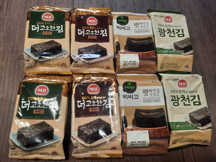 Promo packages! Korean seaweed 5g x 8 packs , 134 php only. Bibigo ...