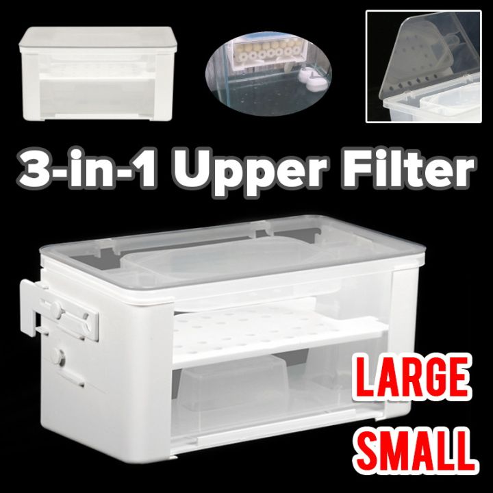 Fishbowl Water Curtain Filter Box With 3-in-1 Upper Filter Low-water ...