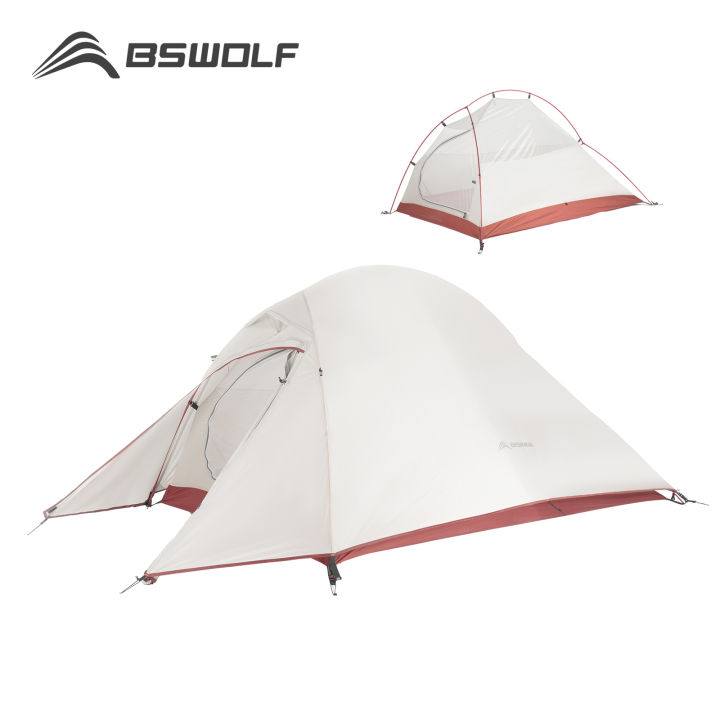 Bswolf Ultralight Camping Tent Backpack Tent 20D Nylon Waterproof Outdoor Hiking Travel Tent ...
