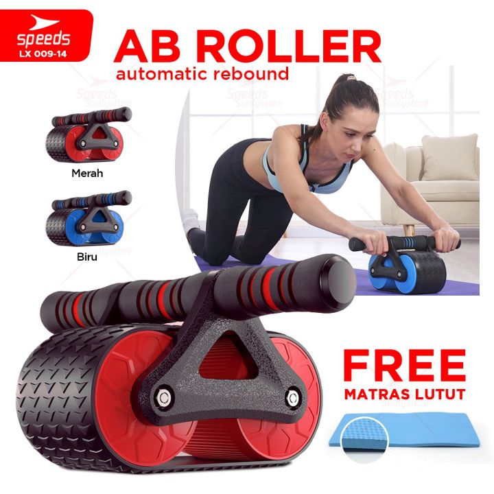 SPEEDS AB Wheel Abs Roller Sixpack 2 Roda Alat Olahraga Latihan Fitnes ...