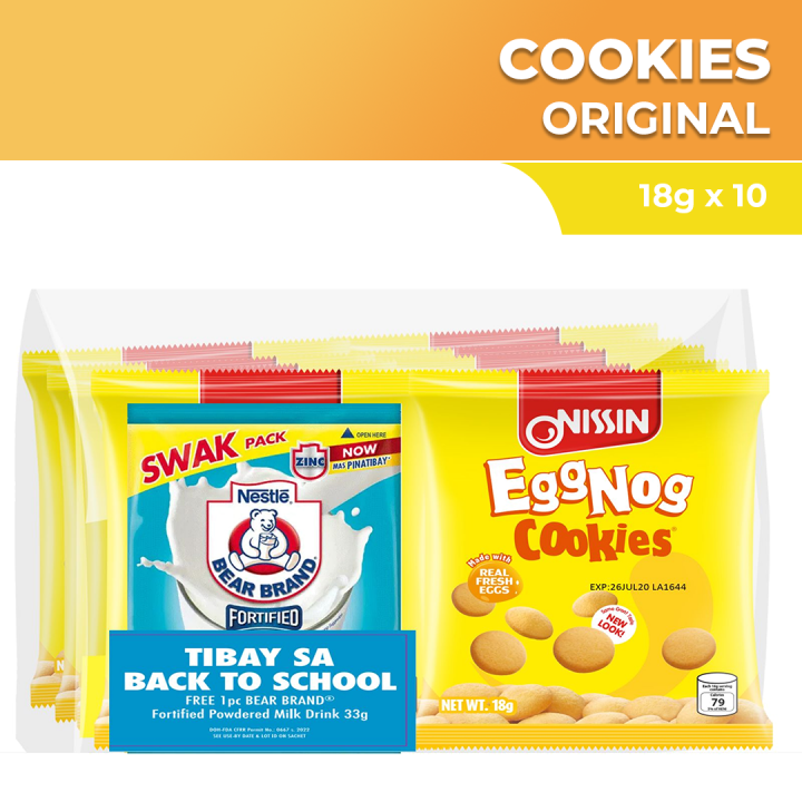 Nissin Eggnog Cookies 18g x 10 - Pack of 2 | Lazada PH