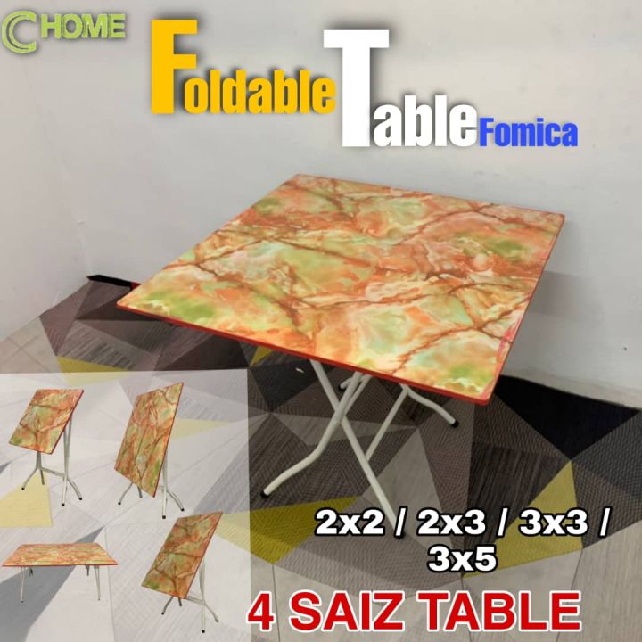 C HOME:FURNITURE- MEJA LIPAT,WOODEN TABLE FORMICA,2X2/2X3/3X3 AND MEJA ...