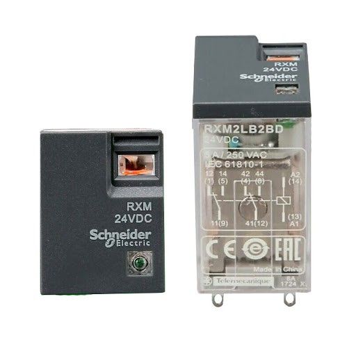 RƠ LE RELAY TRUNG GIAN Schneider RXM2LB2BD DC24V 8 chân nhỏ | Lazada.vn