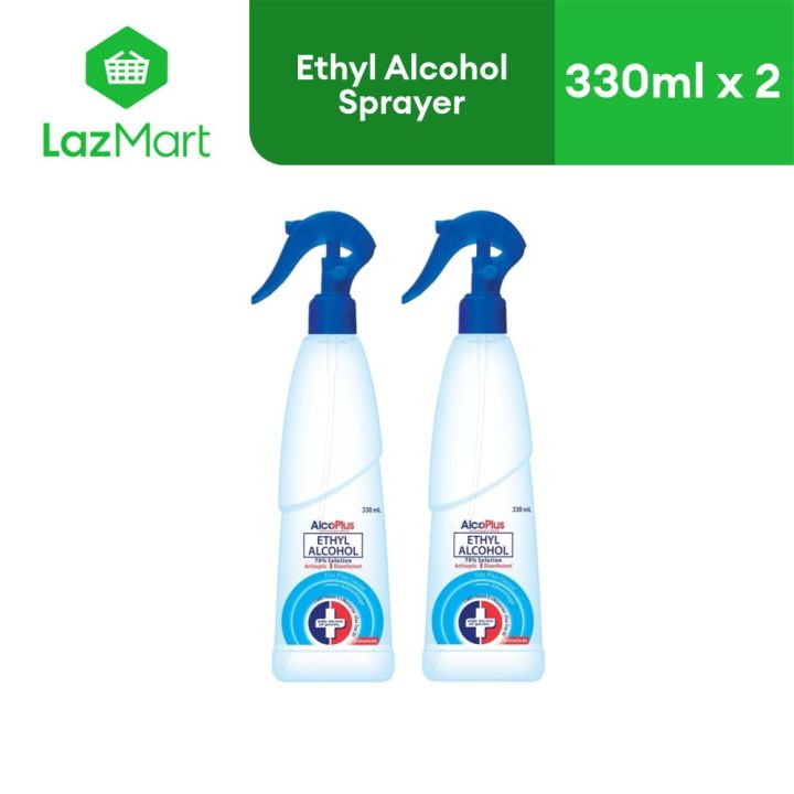 Alcoplus Ethyl Alcohol Spray Bottle 330ml - Pack of 2 | Lazada PH