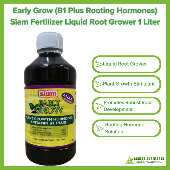 EARLY GROW ( B1 PLUS ROOTING HORMONES) 1 LITER SIAM FERTILIZER LIQUID ...