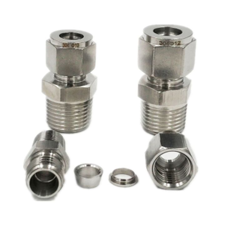 SS 304 Stainless Steel Double Ferrule Compression Connector 6mm 8mm ...