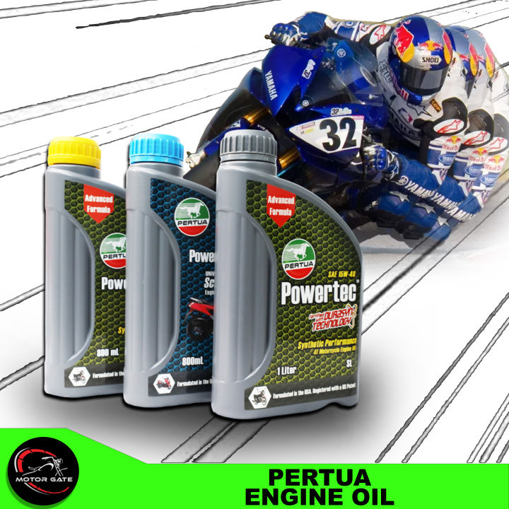 PERTUA OILS FOR MOTORCYCLE ENGINES - POWERTEC MATIC/SCOOTER OIL | Lazada PH