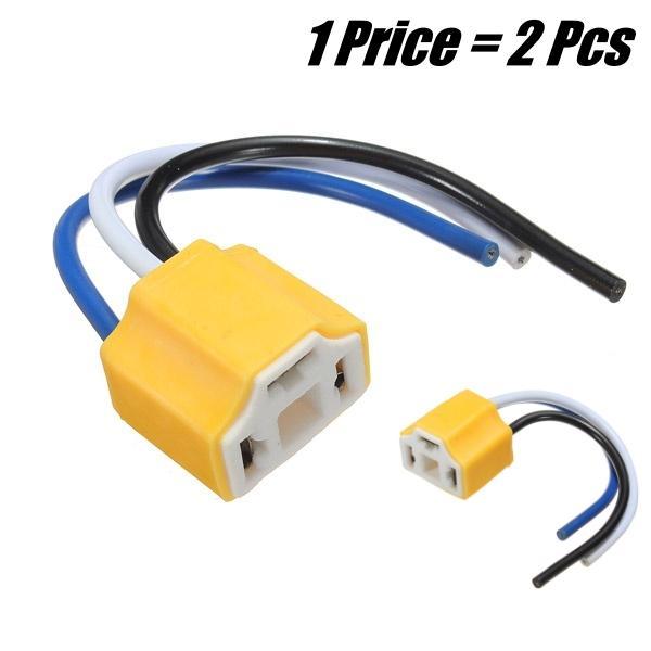 2pcs H4 9004 SOCKET CAR UNIVERSAL LIGHT BULB HOLDER PLUG ADAPTER ...