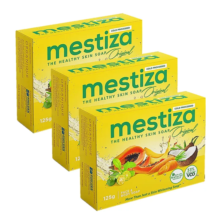 MESTIZA ORIGINAL, The Healthy Skin Soap - Bundle of Three 125g Bar Soap ...
