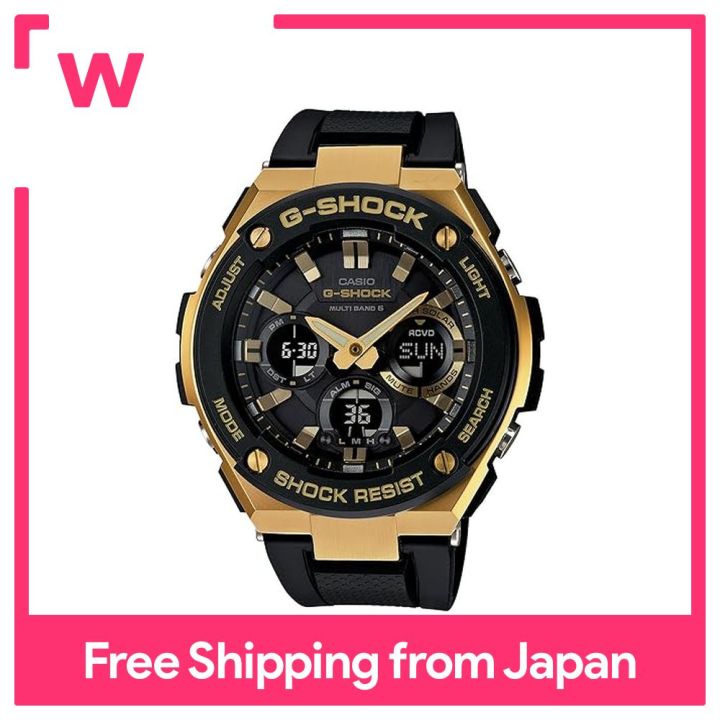 GST-W100G-1AJF โซลาร์ CASIO นาฬิกาข้อมือสีดำคลื่น G-STEEL G-SHOCK สีดำ ...