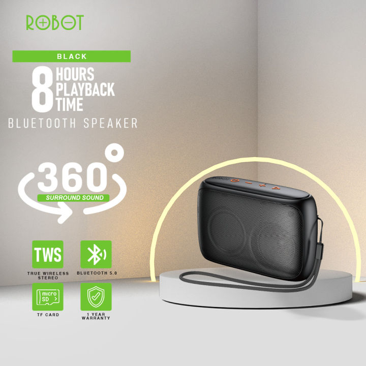 ROBOT Bluetooth Speaker 5.0 Mini Portable Support Micro SD & USB RB110 - 1 Year Official ...