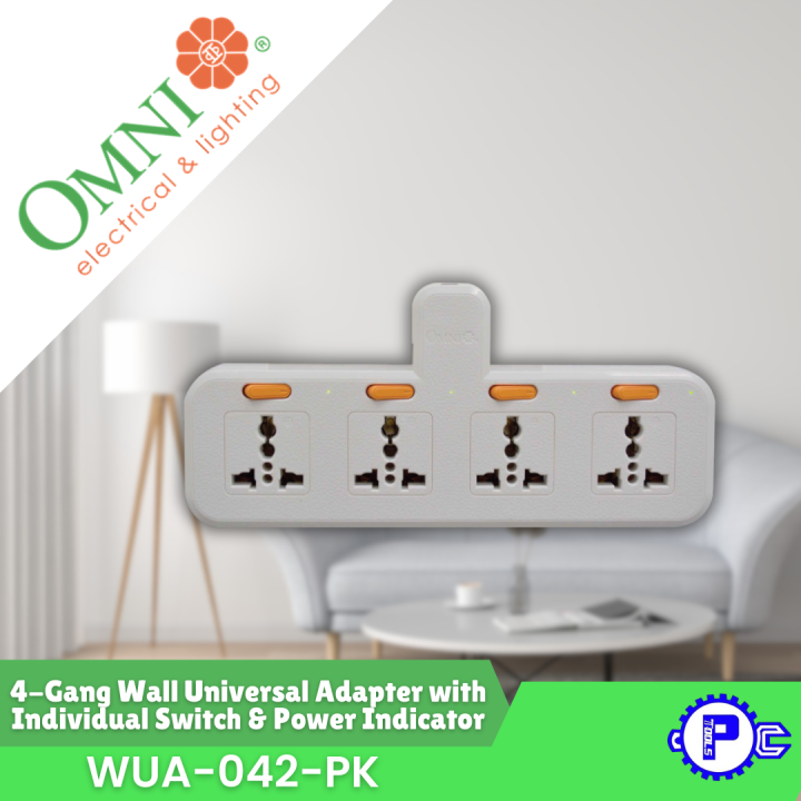 Omni WUA-042-PK Multiple Socket Extension Adapter with Individual ...