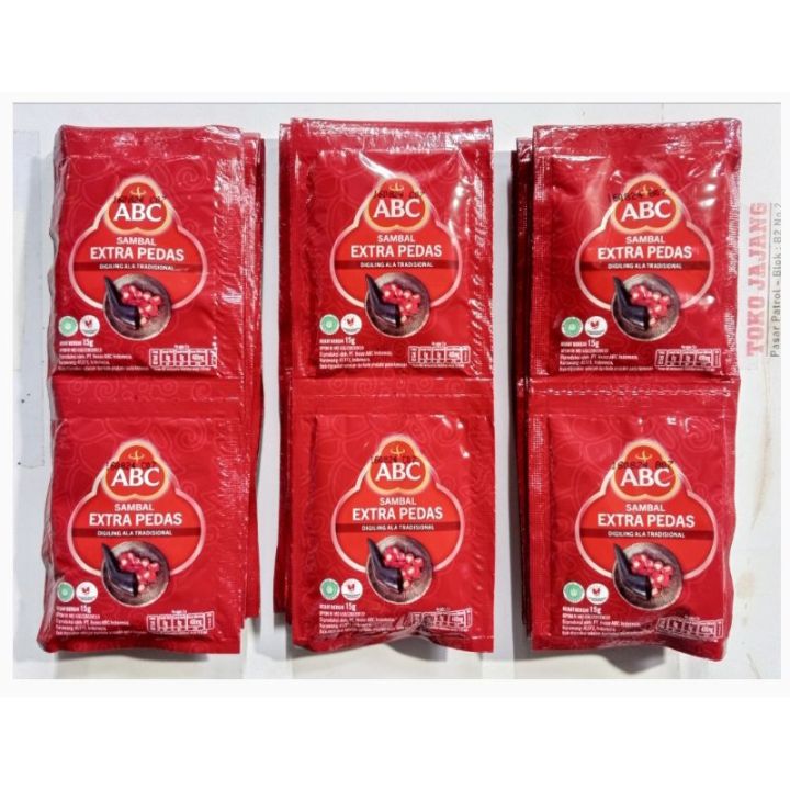 ABC Sambal Extra PEDAS 15 gr x 10 Sachet [1 renceng] SAMBAL EXTRA PEDAS ...