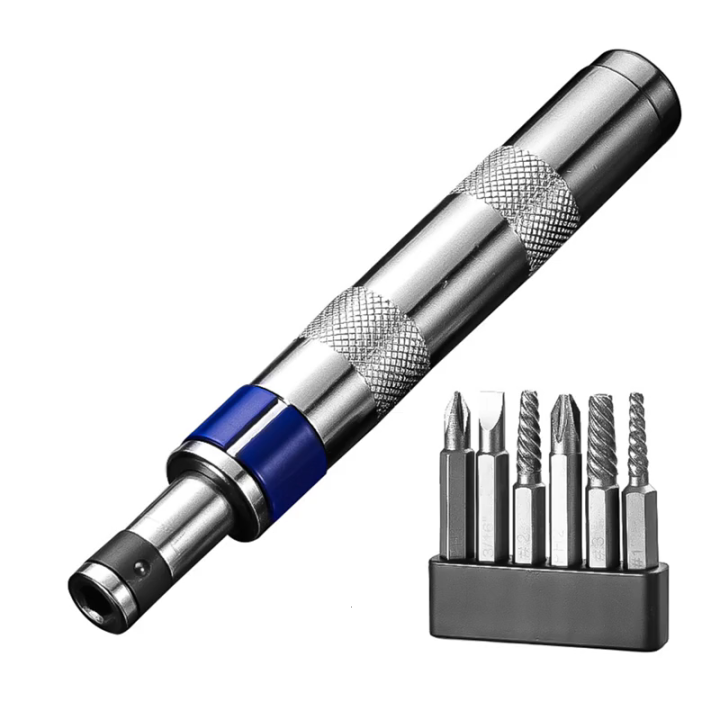 Impact Screwdriver Set With Detachable Head And Reversible Function For ...
