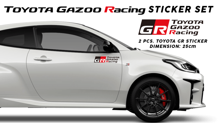 TOYOTA GAZOO RACING DOOR STICKER SET | Lazada PH