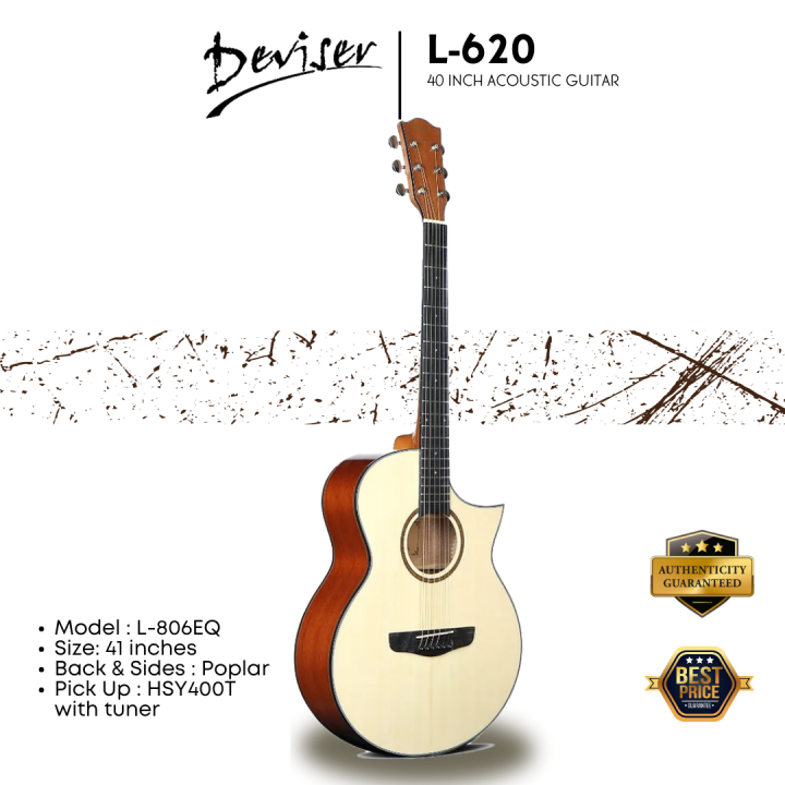 Deviser 40 inch Acoustic Guitar - All Natural ( L-620 / L620 ) | Lazada