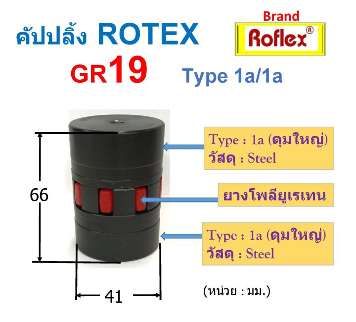 คัปปลิ้ง ROTEX Coupling GR 19 แบรนด์ ROFLEX / ROTEX Model ยอยยาง ยอย8 ...