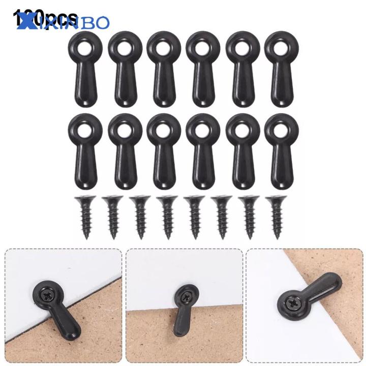 【YF Elife】 100 Iron Photo Frame Clips for Backing Reliable Turn Button ...