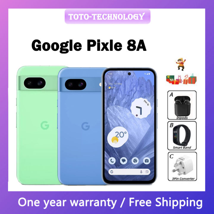 Google Pixel 8a / 6.1 inches Google Tensor G3 4492 mAh Wired, PD3.0 OLED 120Hz 64 MP SmartPhone ...