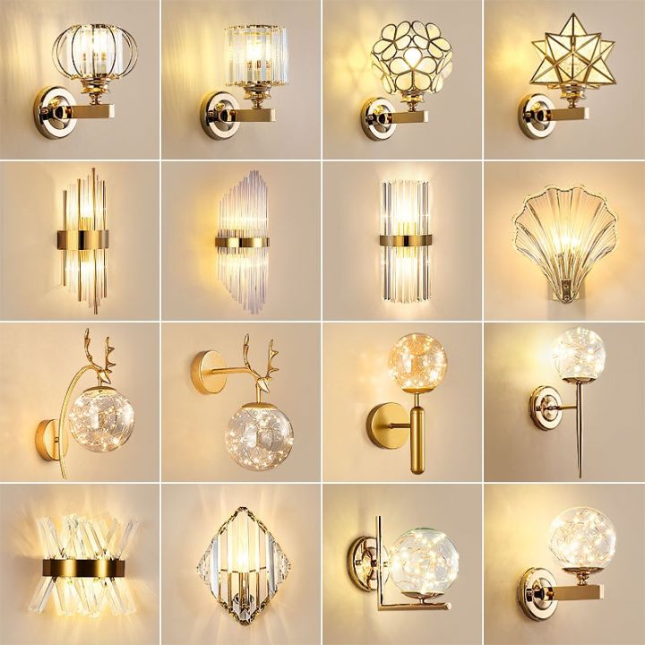 Wall lamp bedside bedroom modern simple light luxury creative living ...