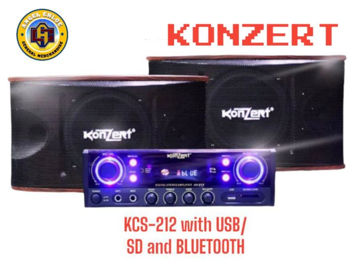 Konzert Kcs-212 todooke speaker system set 2way speakers bass reflex | Lazada PH