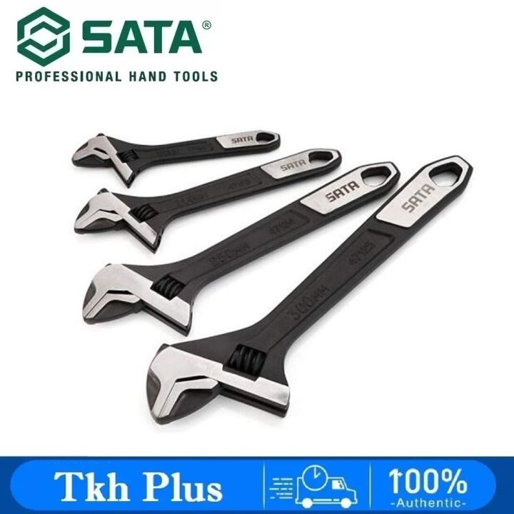 SATA Professional Extra-Wide Jaw Adjustable Wrench with Forged Alloy ...