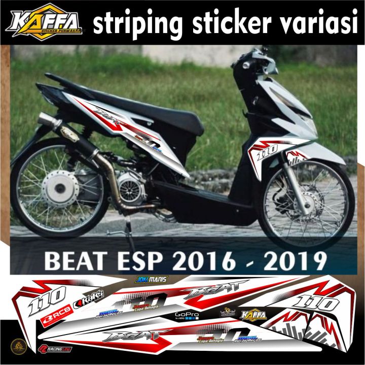 Sticker striping variasi Beat Esp Motif Baru List Custom Stiker Decal ...