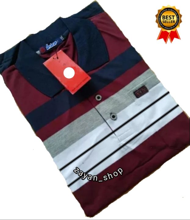 Baju kaos kerah salur pria lengan pendek ada saku bagian kiri atas II ...