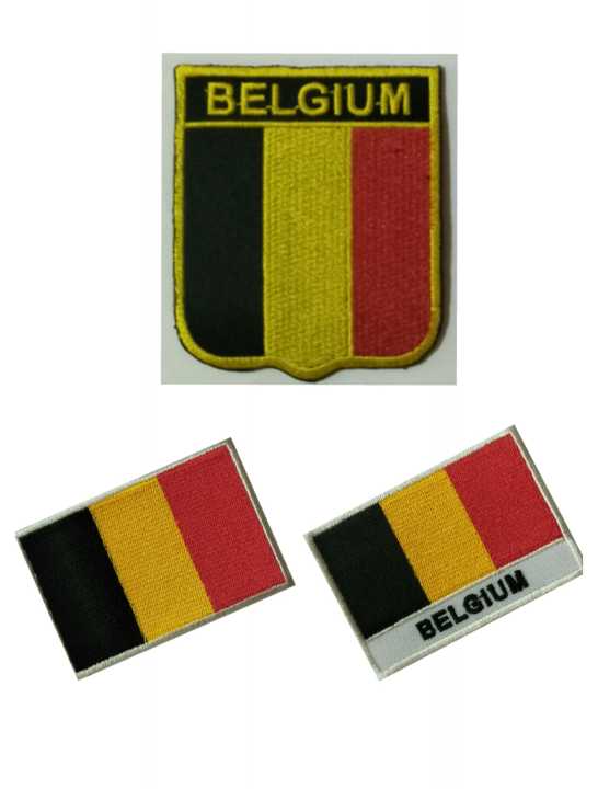 อาร์ม ตัวรีดติดเสื้อ อาร์มปัก Patch ตกแต่งเสื้อผ้า หมวก กระเป๋า #ธงชาติเบลเยียม #เบลเยียม ...