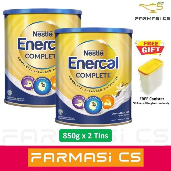 Enercal Complete 850g x 2 tins (TWIN) FREE Canister EXP112026 nestle ...