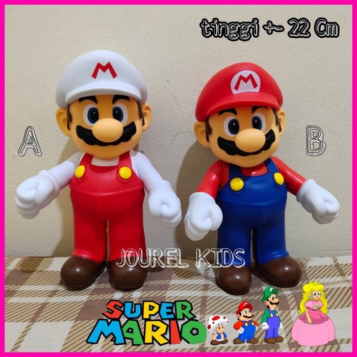 ACTION FIGURE SUPER MARIO BROS BIG SIZE JUMBO MAINAN TOPPER CAKE ...