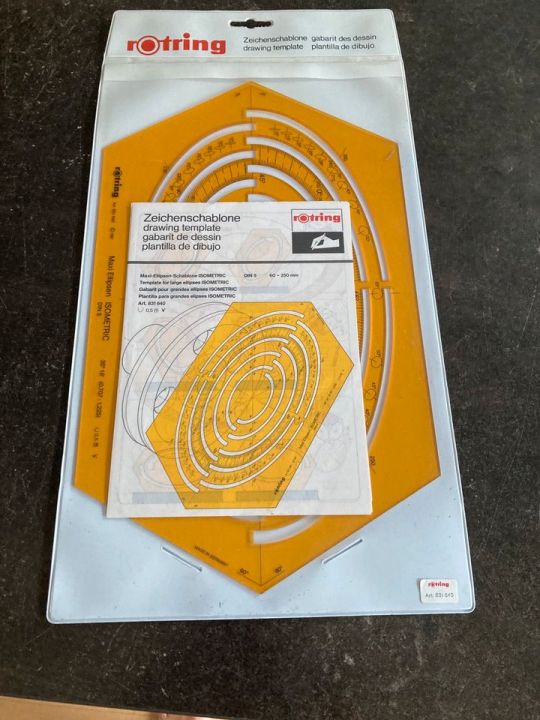 Rotring Drawing Template - Circle, Triangle, Oval, Ellipse for College ...