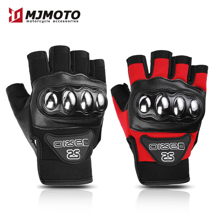 AXIO 2024ถุงมือมอเตอร์ไซด์เหล็กครึ่งนิ้วถุงมือรถวิบากหน้าจอถุงมือกัน ...