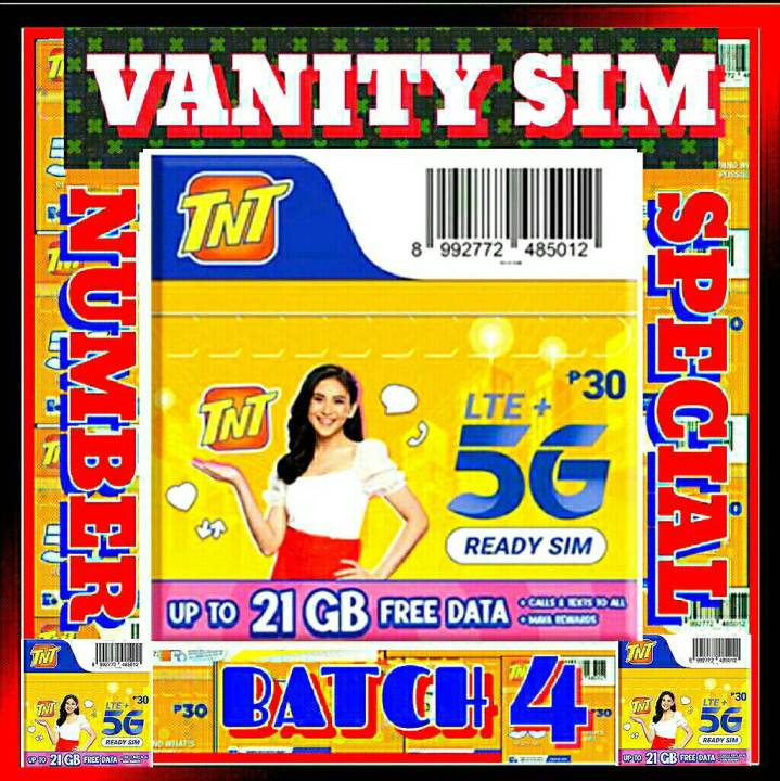 TNT SIM CARD 5G VANITY SPECIAL NUMBER (Batch 4) Expiration: APRIL 2025 ...