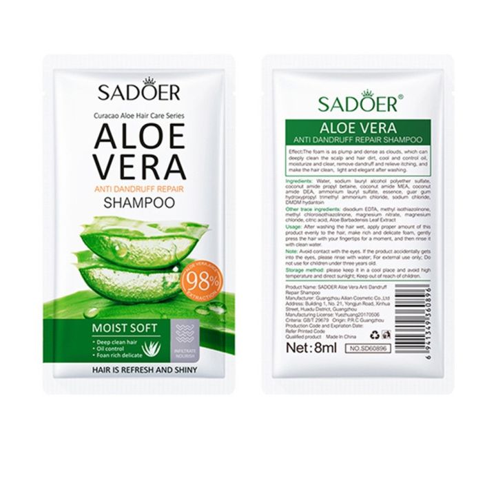 Sadoer Aloe Vera Shampoo Soft Refreshing Portable Shampoo Scalp / Aloe Vera Anti-dandruff ...