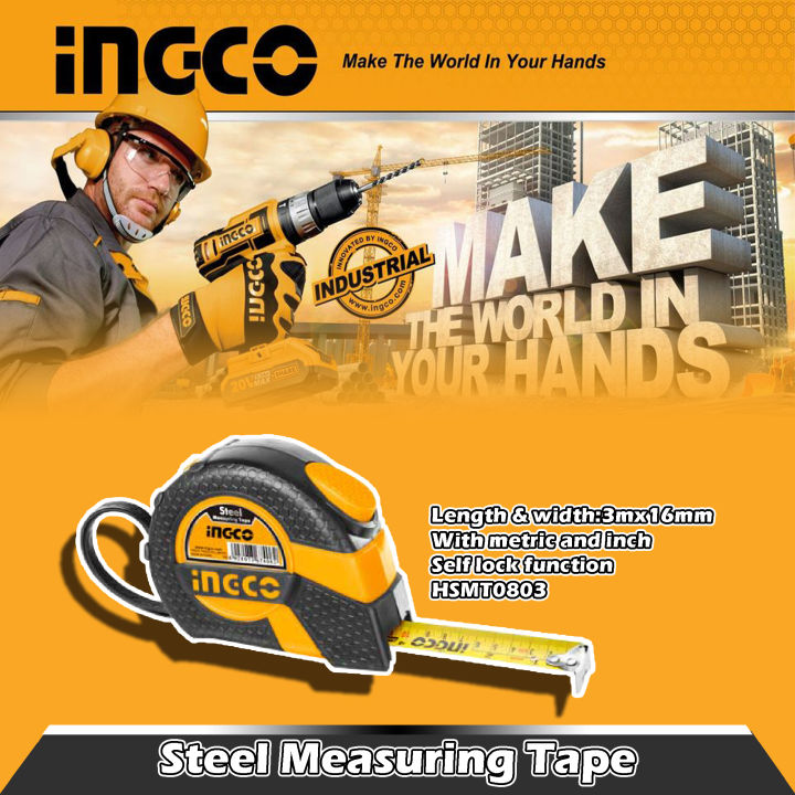 INGCO Steel Measuring Tape - HSMT0803, HSMT08052,HSMT08825 | Lazada PH