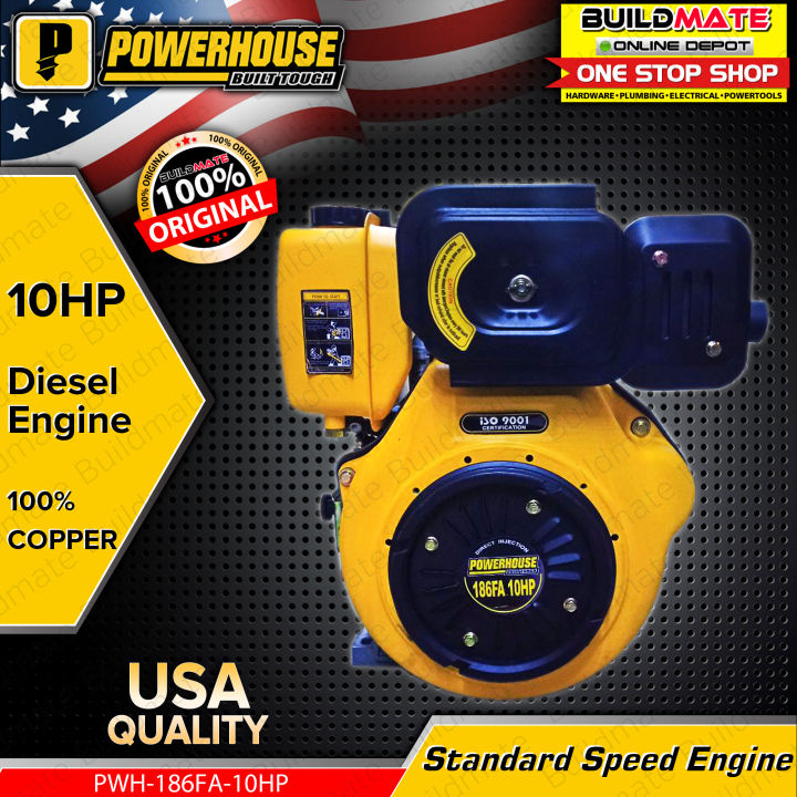 POWERHOUSE 10HP Industrial Diesel Standard Speed Engine 3,600RPM 10HP ...