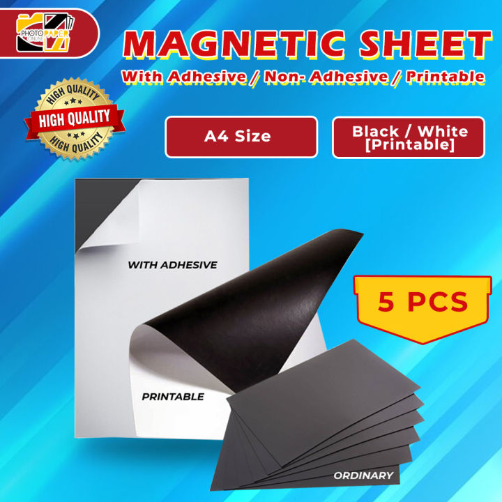 5PCS Magnetic Sheet A4 with Adhesive/Ordinary/Printable High Quality ...