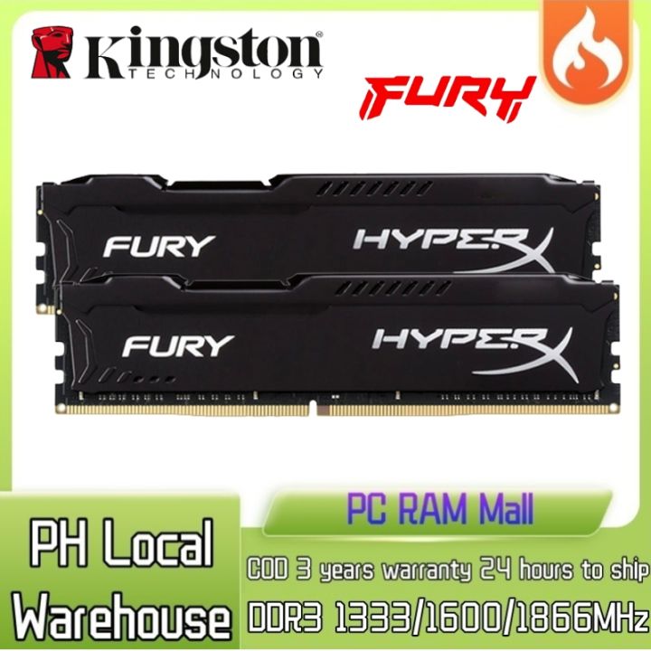 【Local 24H ship】Kingston HyperX FURY RAM 4GB 8GB DDR3 1333/1600MHz 1.5V 240 Pins DIMM Desktop ...