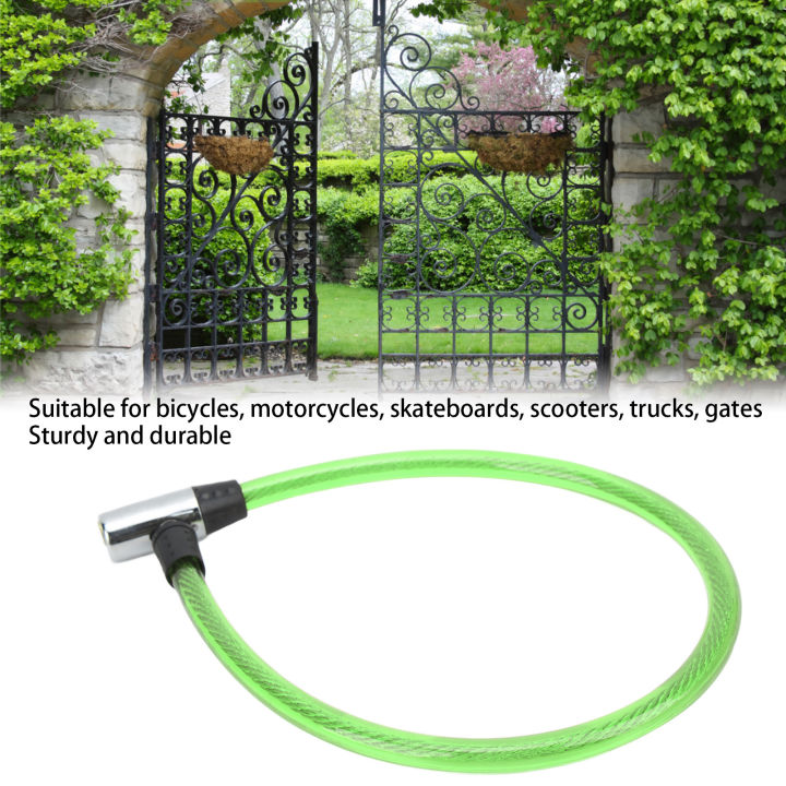 Bike Lock Cable with Key Steel Wire Portable Cable Lock Security Lock ...