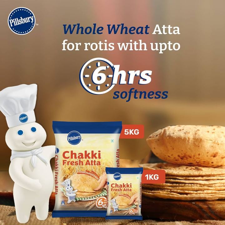 PILLSBURY CHAKKI ATTA SOFT AND FRESH WHOLE ROTIS 1KG,2KG AND 5 KG | Lazada
